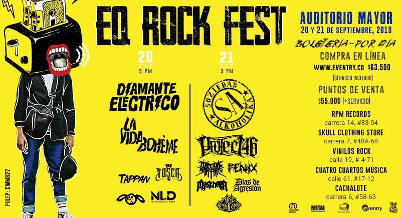 Cartel definitivo para el EQ ROCK FEST 2019 | Factor Metal